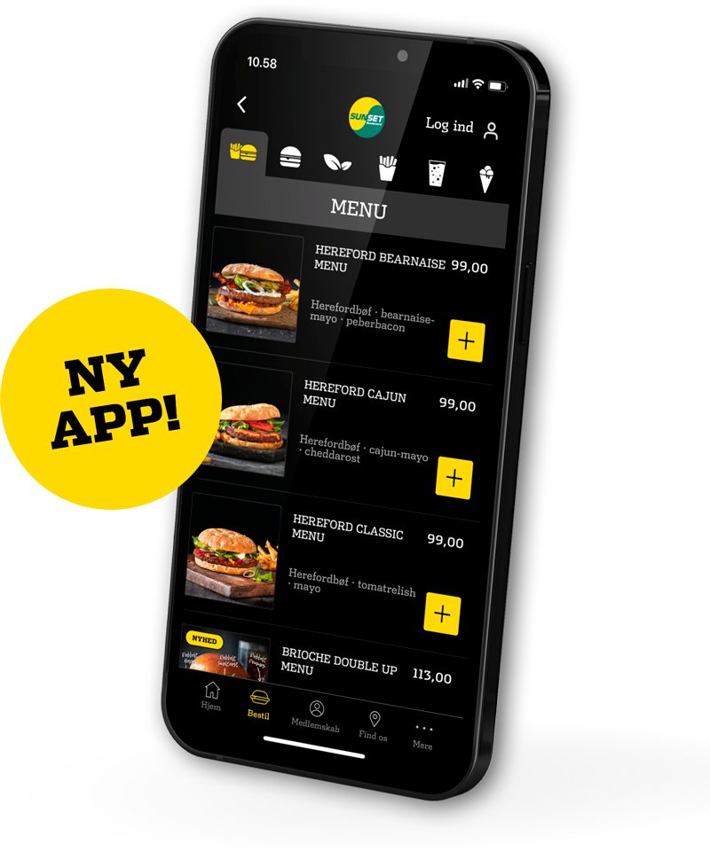 Sunset Boulevard Menukort → Se alle vores lækre produkter her